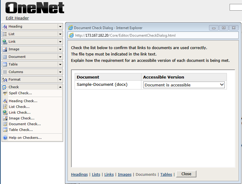 doccheck – Accessibility First