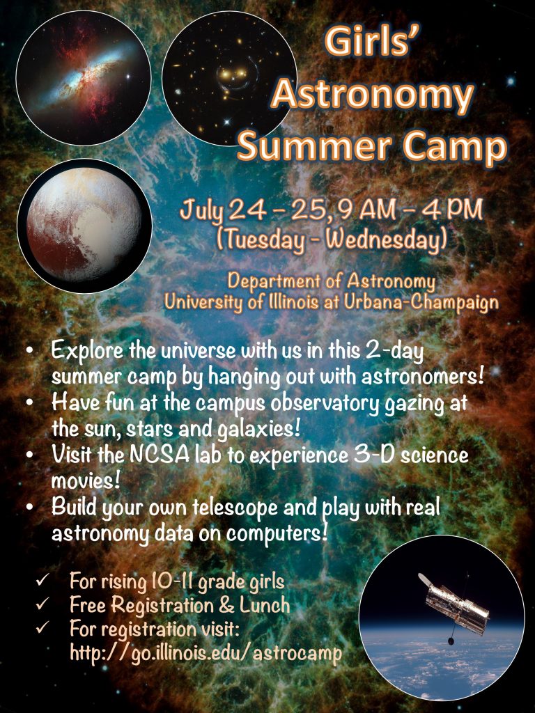 Update!! Application deadline extended!! Girls’ Astronomy Summer Camp ...