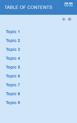 Making a Table of Contents for Your Course – ATLAS-TLT