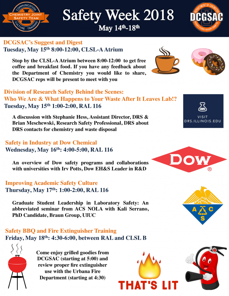 Safety Week! | Chemistry Joint Safety Team - University of Illinois at ...