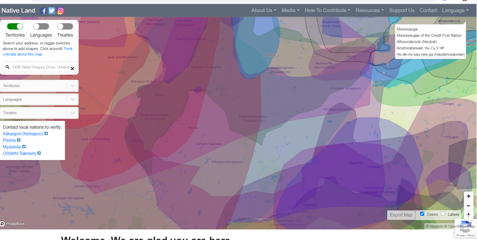 Mapping Native Land | Commons Knowledge - University of Illinois at ...