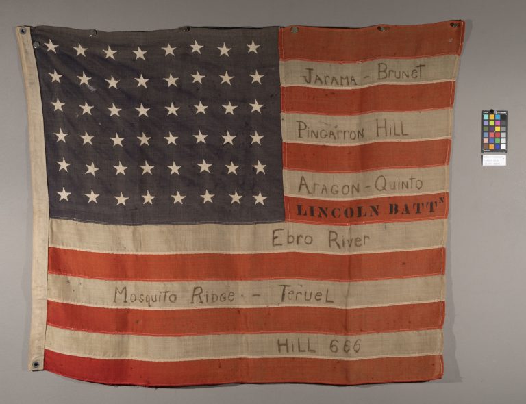 At the Lab: The Battle Flag of the Abraham Lincoln Battalion – Bunsen ...