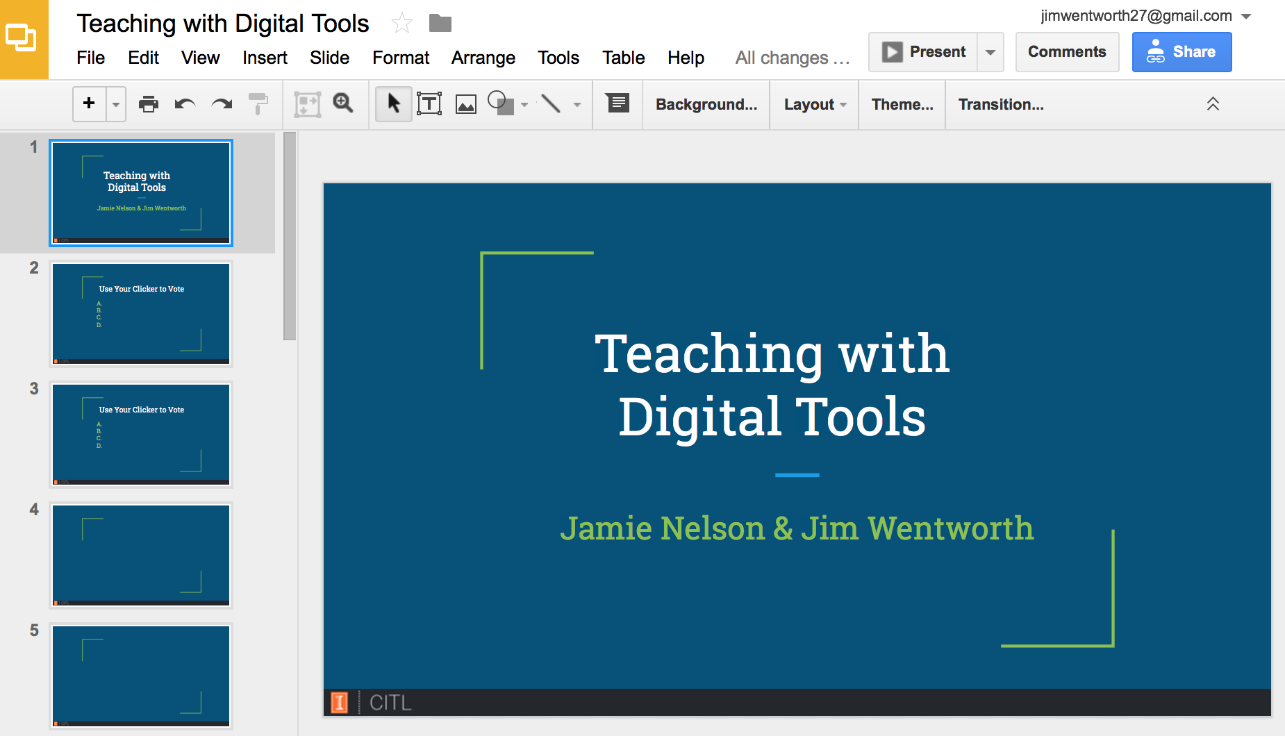 Google Slides | Teaching with Digital Tools - University of Illinois at ...