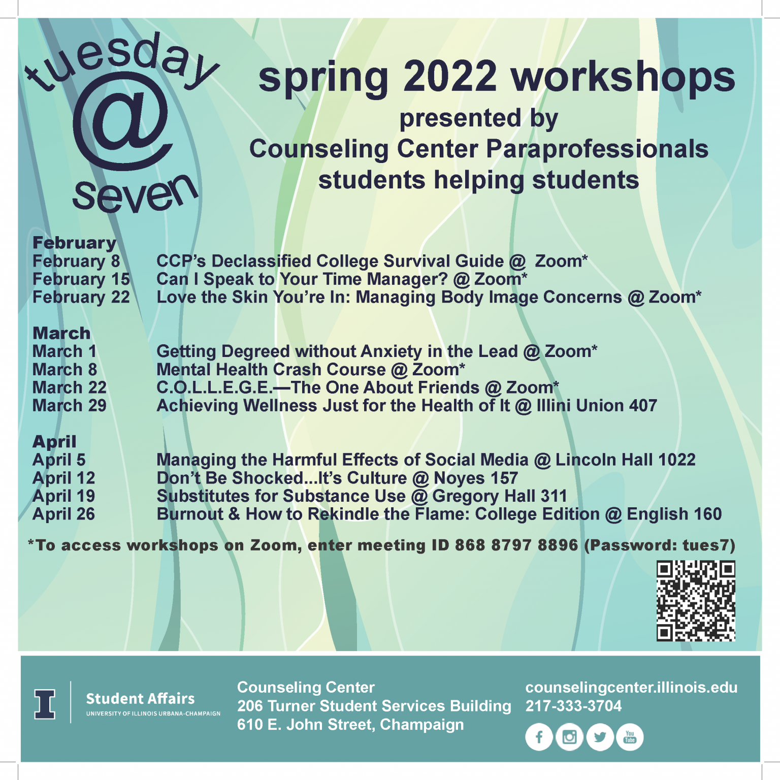 The Career Center – Spring 2022 Workshop Calendar