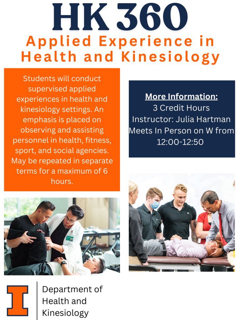 HK 360 – Applied Experience in Health and Kinesiology – Health and Kinesiology: HK Courses