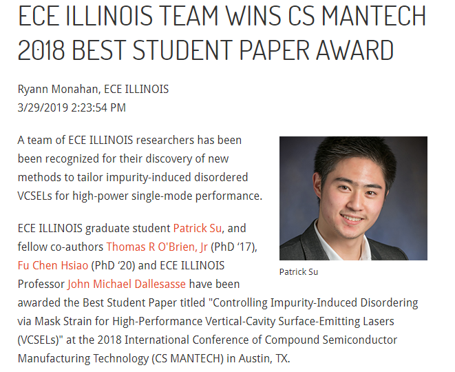 Patrick Su, Fu-Chen Hsiao, Tommy O’Brien, and Professor Dallesasse ...