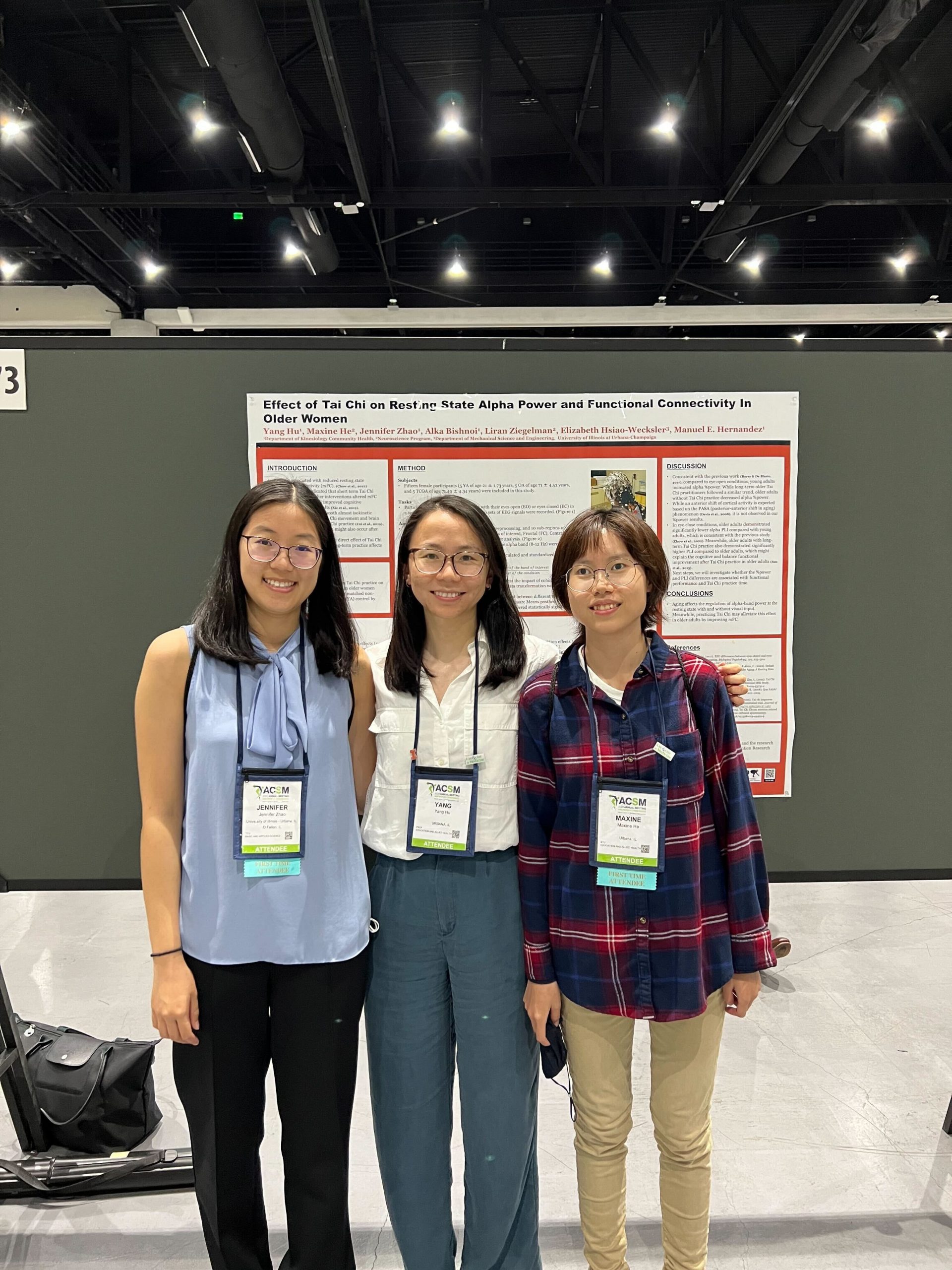 Presentation of ACSM 2022 poster by Jen Zhao, Yang Hu, and Maxine He ...