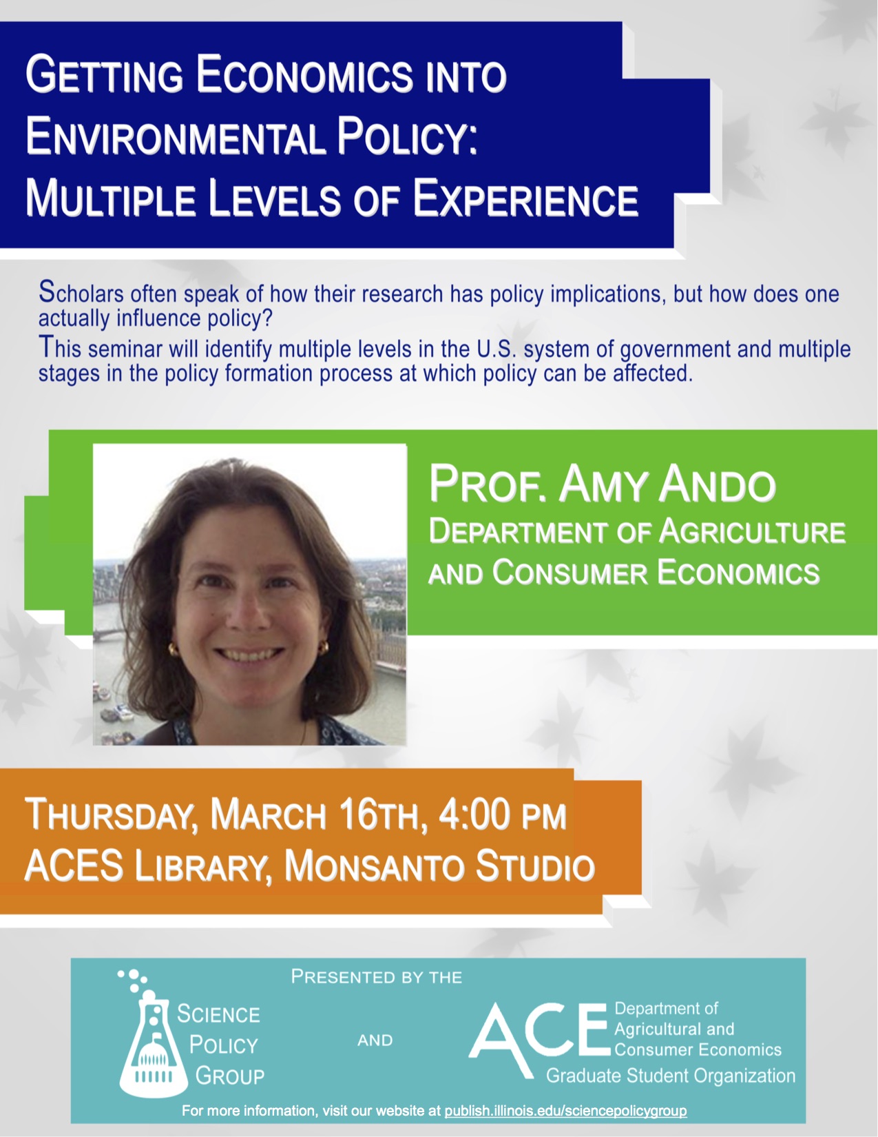 Getting economics into environmental policy: Multiple levels of ...