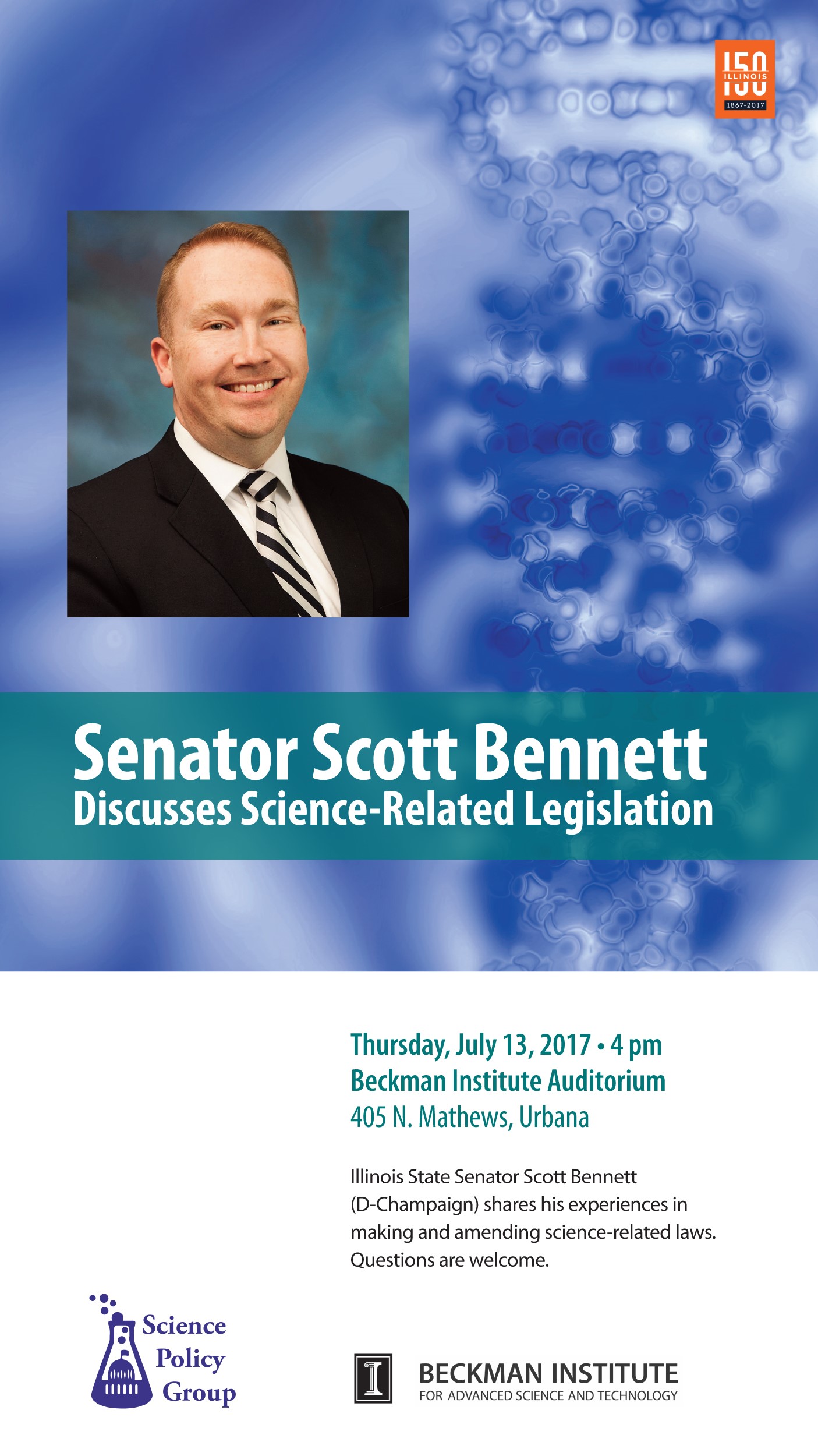 Illinois State Senator Scott Bennett: A Public Talk on Science-Based ...