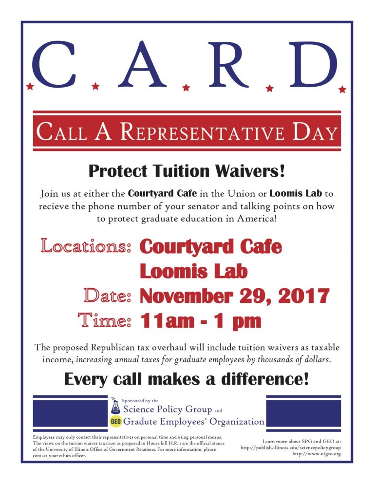 Science Policy Group Call-A-Representative-Day | Science Policy Group ...