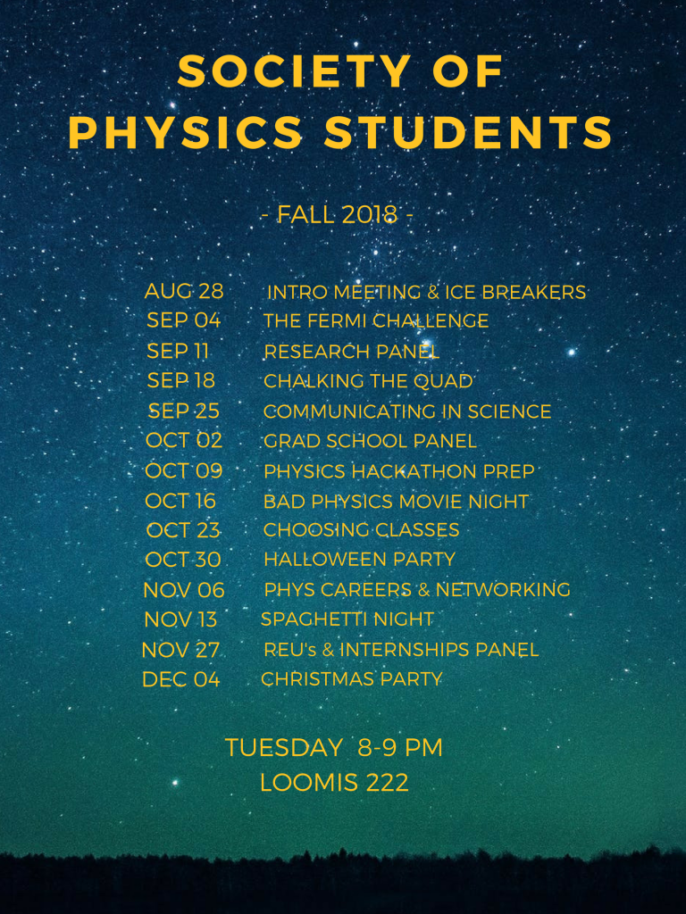 Calendar – Society of Physics Students
